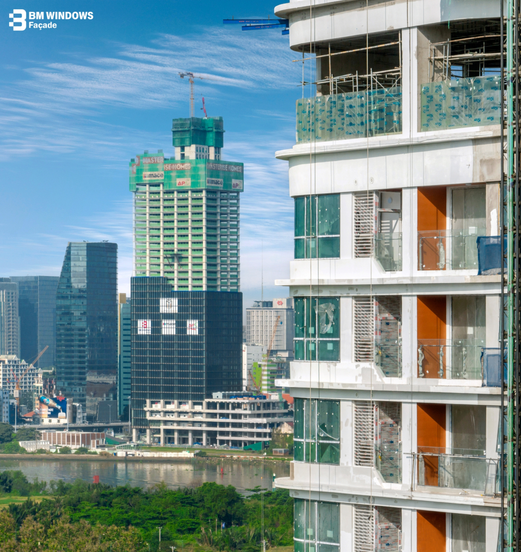 The Thủ Thiêm Zeit River gradually unveils its distinctive architectural imprint through the ...